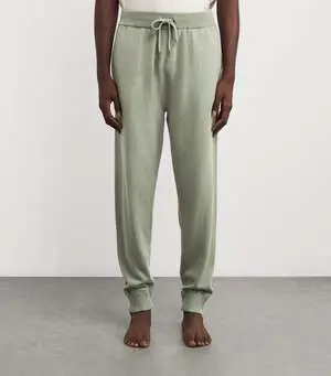 Derek Rose Cashmere Finley Sweatpants - Green