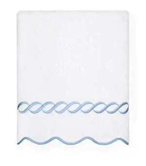 PRATESI Cotton Treccia Bath Towel - Blue