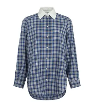 Blue Checked Flannel Shirts for Women