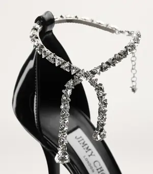 JIMMY CHOO Stevie 100 Patent Leather Pumps - Black