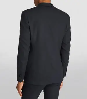 Sandro Wool Suit Jacket - Blue