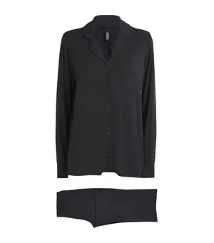 SKIMS Sleep Long-sleeve Pyjama Set - Black