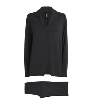 SKIMS Sleep Long-sleeve Pyjama Set - Black