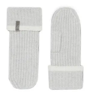 Brunello Cucinelli Cashmere Mittens - White