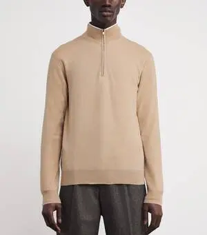 FIORONI CASHMERE Cashmere Half-zip Pullover