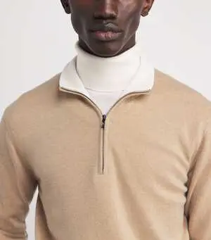 FIORONI CASHMERE Cashmere Half-zip Pullover