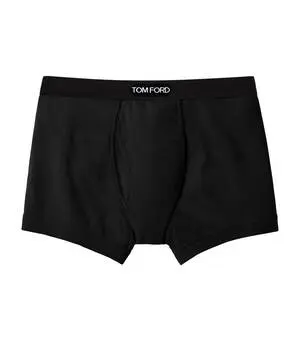 TOM FORD Stretch-cotton Logo Boxers - Black