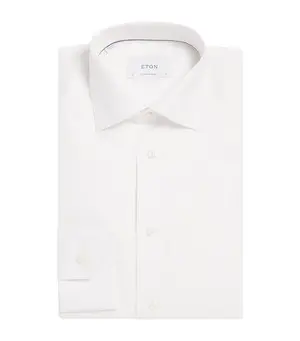 Eton Cotton Dobby Contemporary Fit Shirt - White