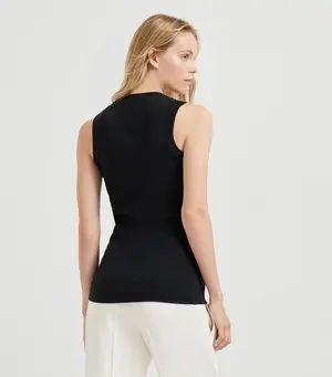 Brunello Cucinelli Stretch-cotton Monili Tank Top - Black