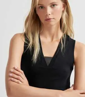 Brunello Cucinelli Stretch-cotton Monili Tank Top - Black