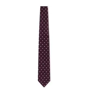 TOM FORD Silk Polka-dot Neck Tie - Purple
