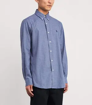 Polo Ralph Lauren Cotton Poplin Check Shirt - Blue