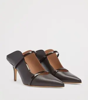 MALONE SOULIERS Leather Maureen Heeled Mules - Brown