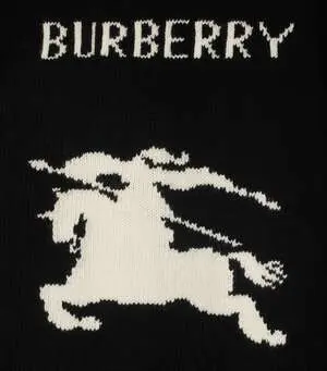 Burberry Wool-cashmere Ekd Sweater - Black