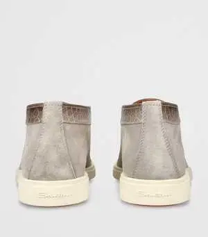 Santoni Suede Detroit Slip-on Sneakers - Grey