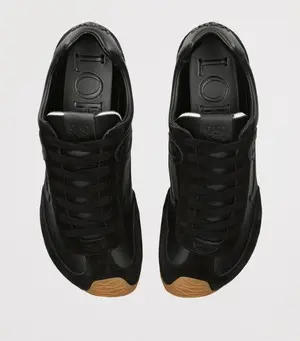 Loewe Leather-suede Ballet Runner 2.0 Sneakers - Black