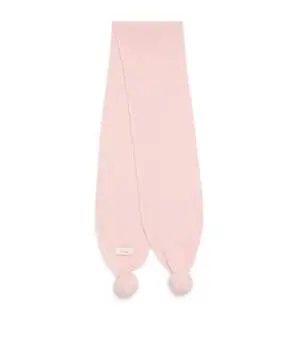 Harrods Cashmere Pom-pom Scarf - Pink