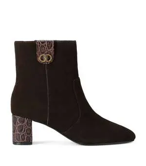 Kurt Geiger Suede Chelsea Trim Ankle Boots - Brown