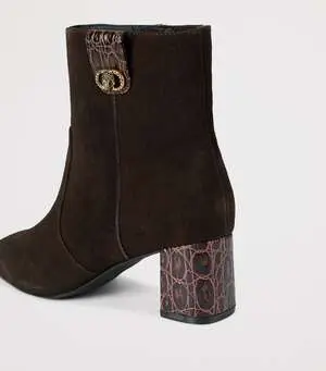 Kurt Geiger Suede Chelsea Trim Ankle Boots