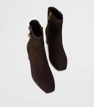 Kurt Geiger Suede Chelsea Trim Ankle Boots