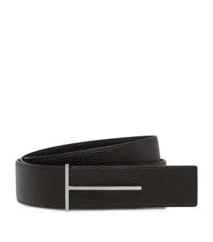 TOM FORD Calf Leather Reversible Belt - Brown
