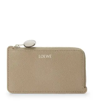 Loewe Leather Pebble Card Holder - Green