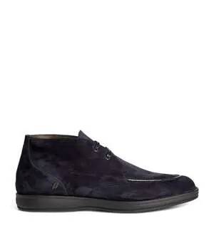 Brioni Suede Ankle Boots - Blue