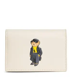 Polo Ralph Lauren Leather Polo Bear Wallet - Ivory
