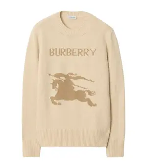 Burberry Wool-cashmere Ekd Sweater - Beige
