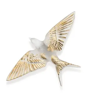 Lalique Crystal Hirondelles Wall Ornament - Clear