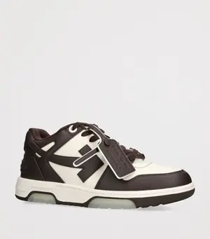 Off-White Leather Out Of Office Sneakers - Brown