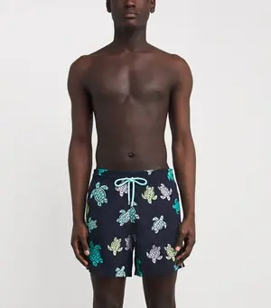 Vilebrequin Embroidered Turtle Mistral Swim Shorts - Navy
