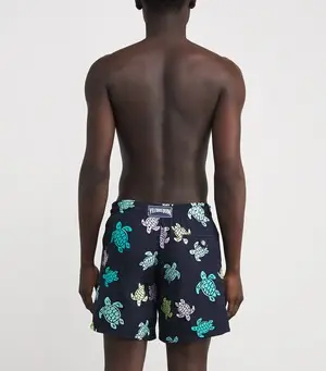 Vilebrequin Embroidered Turtle Mistral Swim Shorts - Navy
