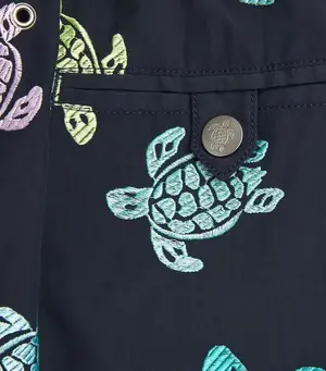 Vilebrequin Embroidered Turtle Mistral Swim Shorts - Navy