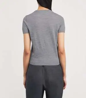Theory Regal Wool Sweater T-shirt - Grey