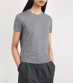 Theory Regal Wool Sweater T-shirt - Grey