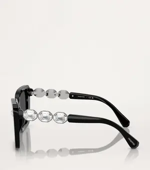 SWAROVSKI Acetate Sk6032 Sunglasses - Black
