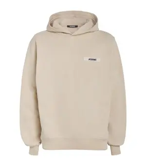 Jacquemus Grosgrain Logo Hoodie - Beige