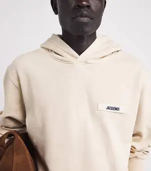 Jacquemus Grosgrain Logo Hoodie - Beige