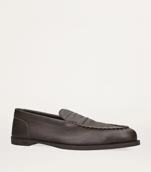 John Lobb Leather Pace Loafers