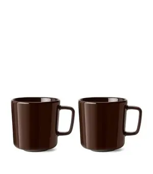 LSA INTERNATIONAL Set Of 2 Porcelain Collective Mugs - Brown