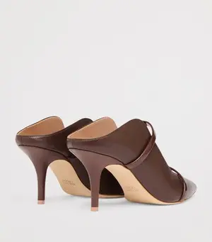 MALONE SOULIERS Maureen 70 Leather Heeled Mules - Brown