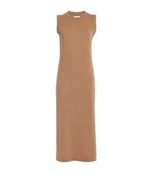 Harrods Cashmere Sleeveless Midi Dress - Ivory