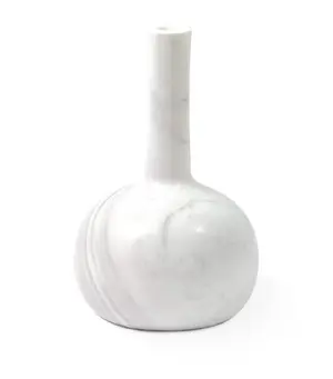 POLSPOTTEN Marble Heritage Bell Candle Holder - White