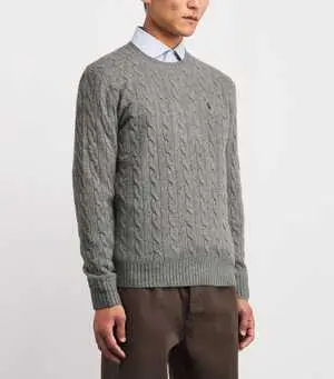Polo Ralph Lauren Wool-cashmere Cable-knit Sweater - Grey