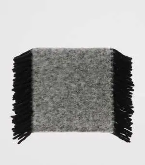 Burberry Alpaca Wool-blend Happy Scarf - Black