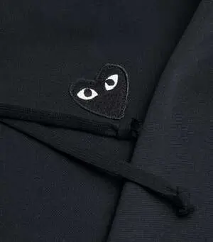 Play Comme Des Garcon Zip-up Heart Hoodie - Black