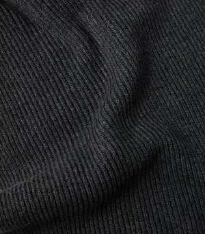 Brunello Cucinelli Cashmere English Rib Scarf - Black