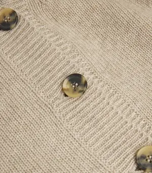 Harrods Cashmere Boxy Cardigan - Beige