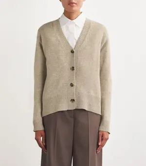 Harrods Cashmere Boxy Cardigan - Beige